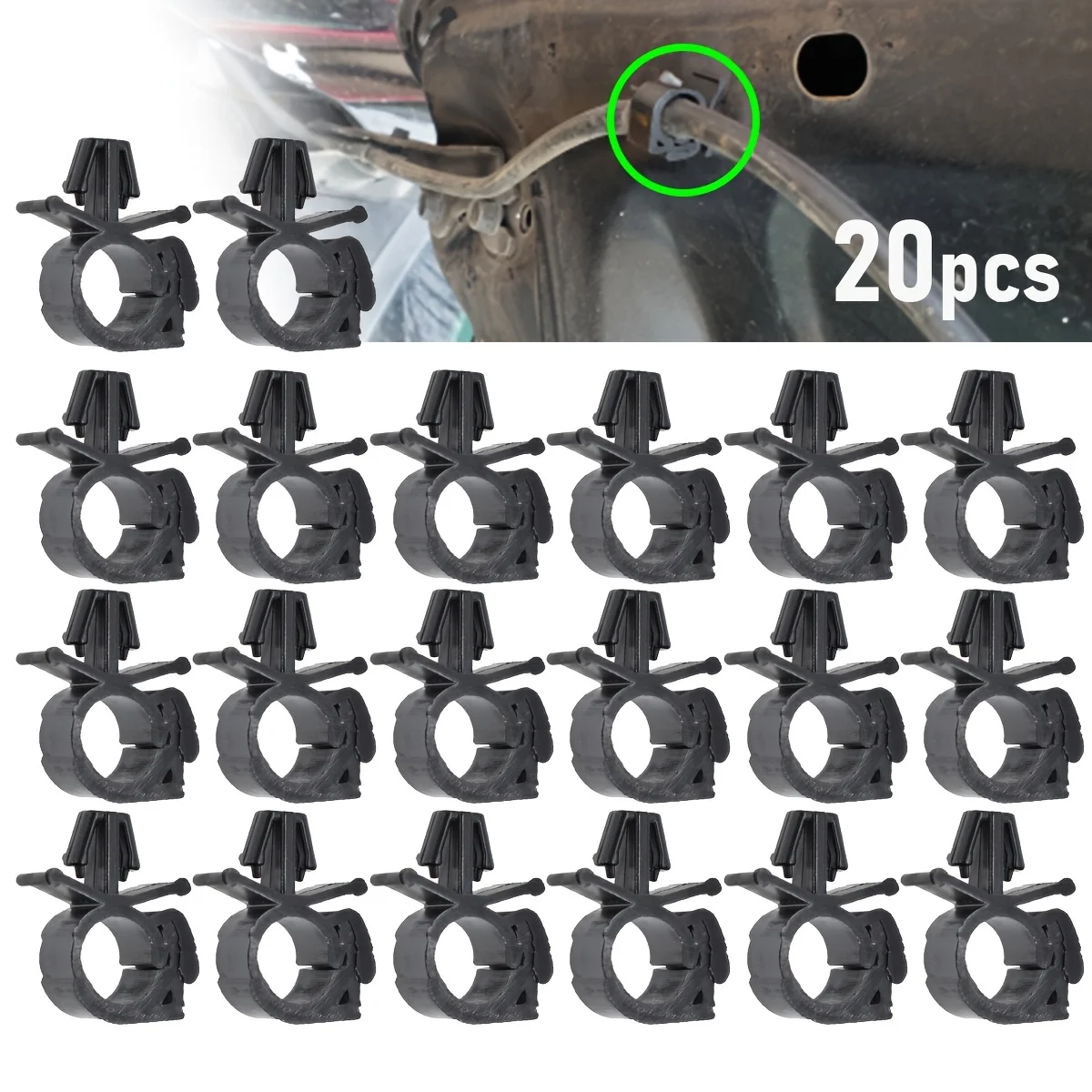 100pc Car Wiring Harness Fastener Route Fixed Retainer Clip Corrugated ...