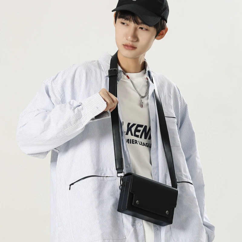 2023-New-Small-Square-Bag-for-Man-Soft-Pu-Leather-Box-Shape-Shoulder ...