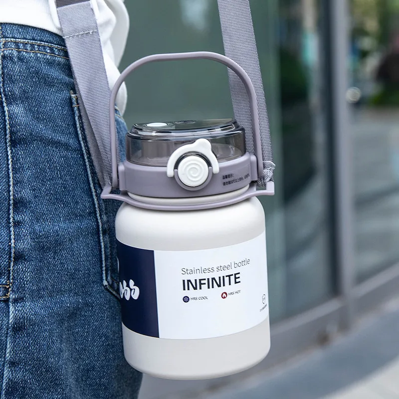 800ml Stainless Steel 316 Sport Vacuum Flask With Straw Large Capacity ...