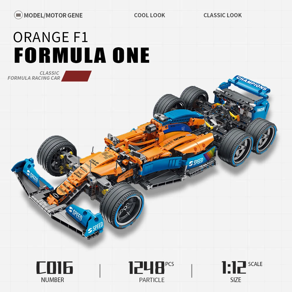 High Tech Formule 1 Race Auto Moc 42141 Mclarened F1 1:12 Super Race ...