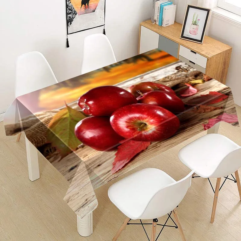 Farm-Fruit-Red-Apple-Tablecloth-Living-Room-Desk-Kitchen-Dining-Table ...