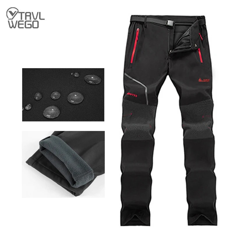 TRVLWEGO-Cal-as-masculinas-de-trekking-de-inverno-macio-prova-de-vento ...