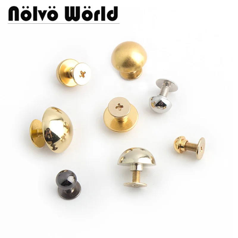 50pieces 4 colors 6-7-8-10-12-13-16mm Copper material Solid round ...