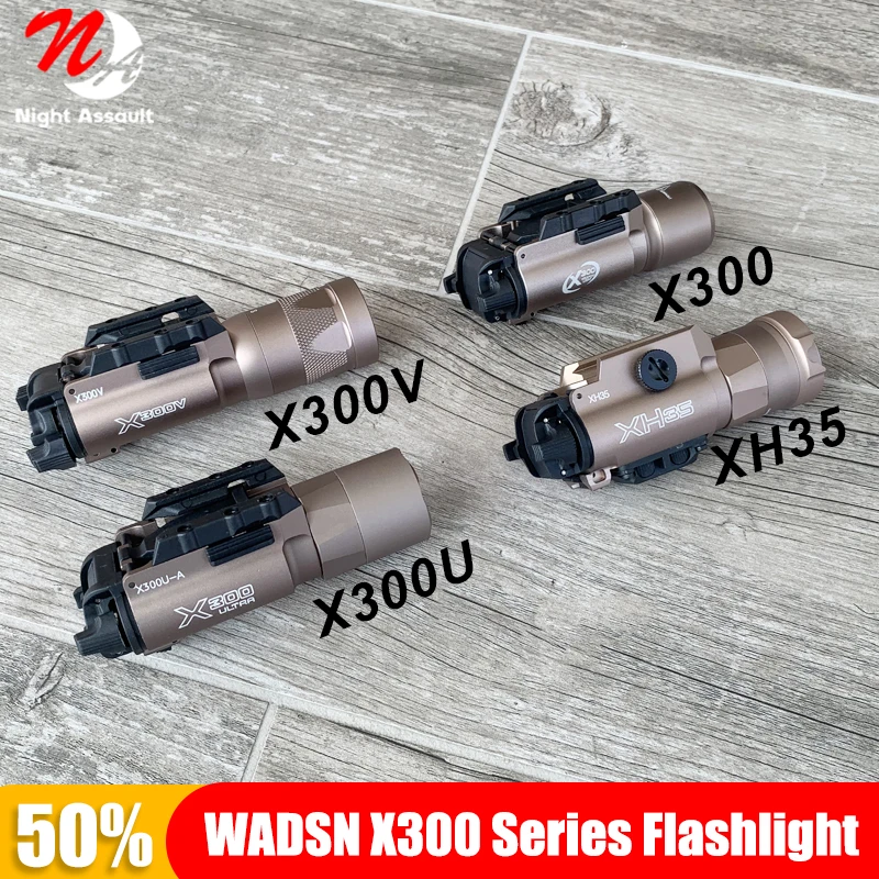 wadsn Surefir X300U X300 Ultra XH35 X300V Tactical Flashlight gun Metal Pistol Scout lamp ...