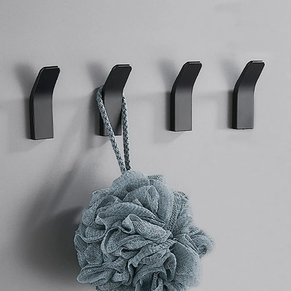 Self Adhesive Wall Hook Black Space Aluminum Clothes Hook Wall Hanging ...