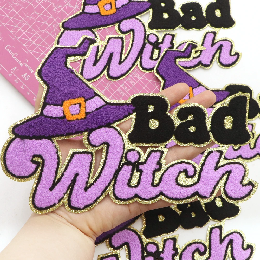 1PC-Halloween-Witch-Patches-Iron-on-Patches-For-Clothing-Chenille-Embroidered-Patch-DIY-Applique ...