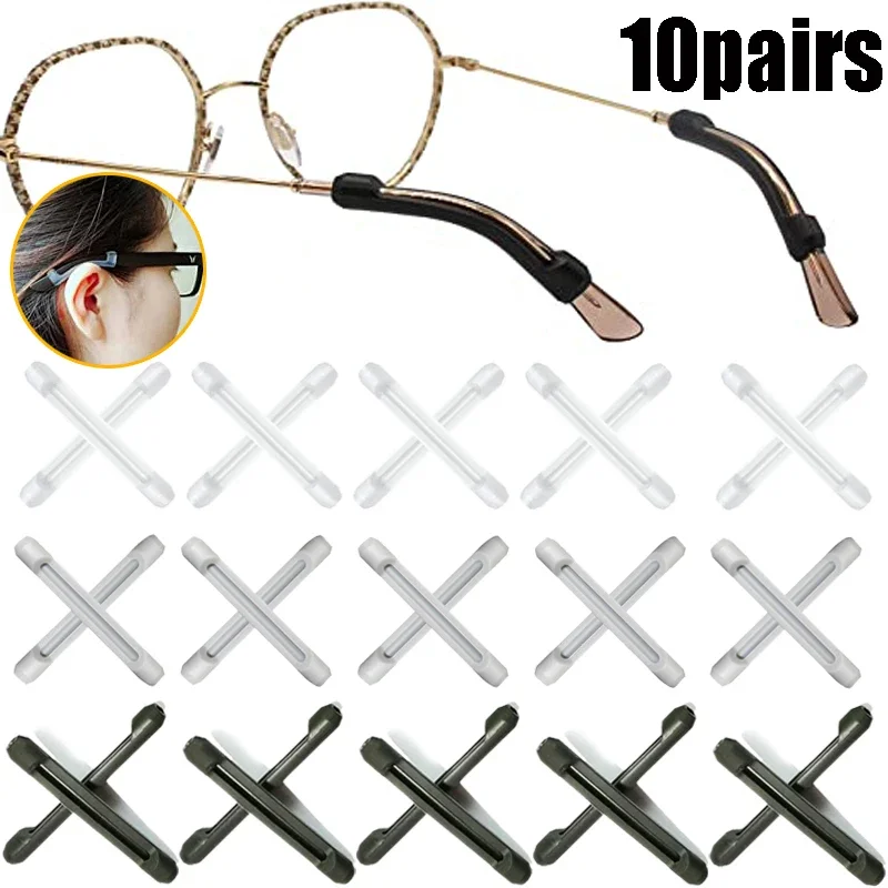 Silicone-Glasses-Anti-slip-Sleeves-Temple-Tip-Holder-Eyeglasses-Grip ...