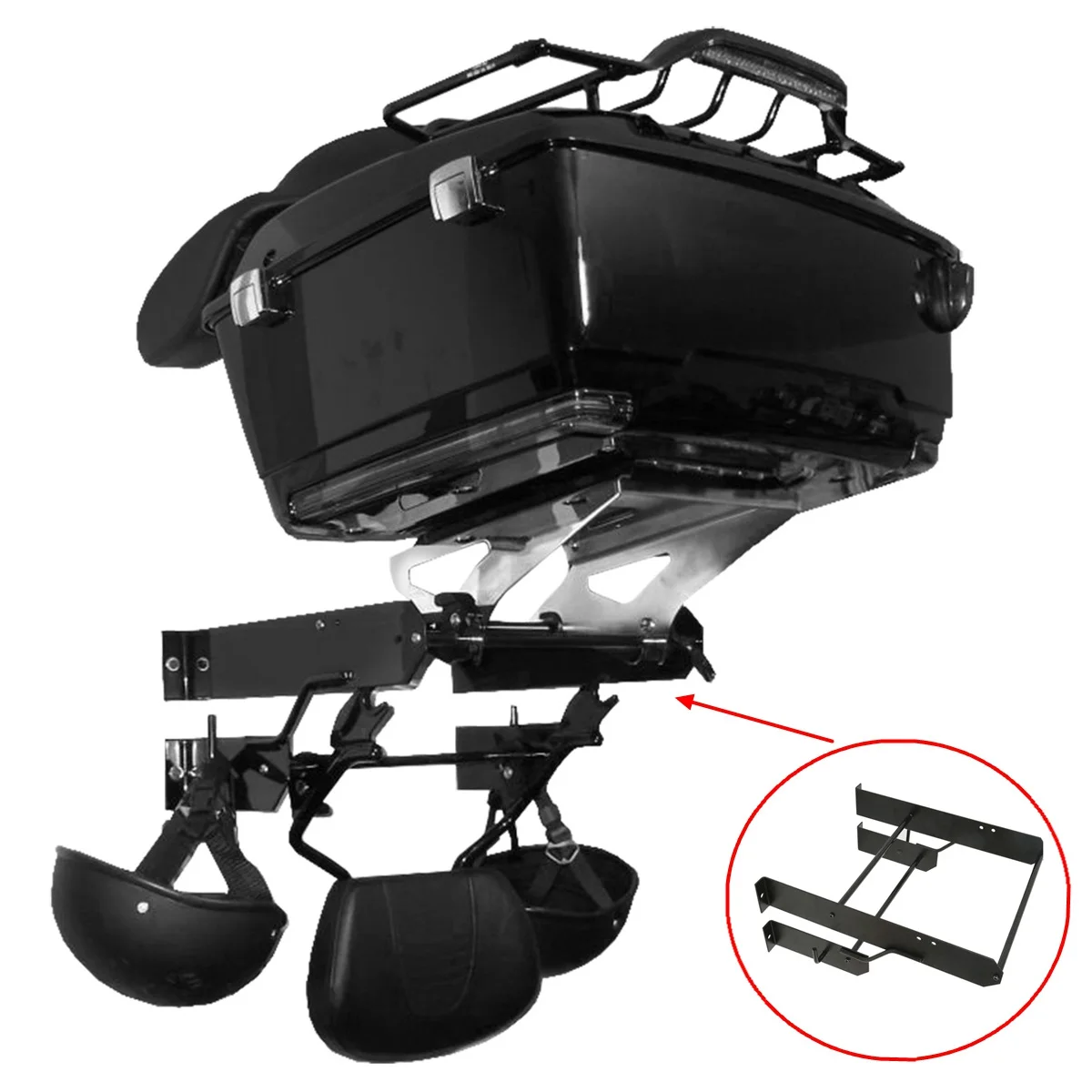 Motorcycle Wall Mount Trunk Storage Rack Harley Ing Pack Pu - AliExpress