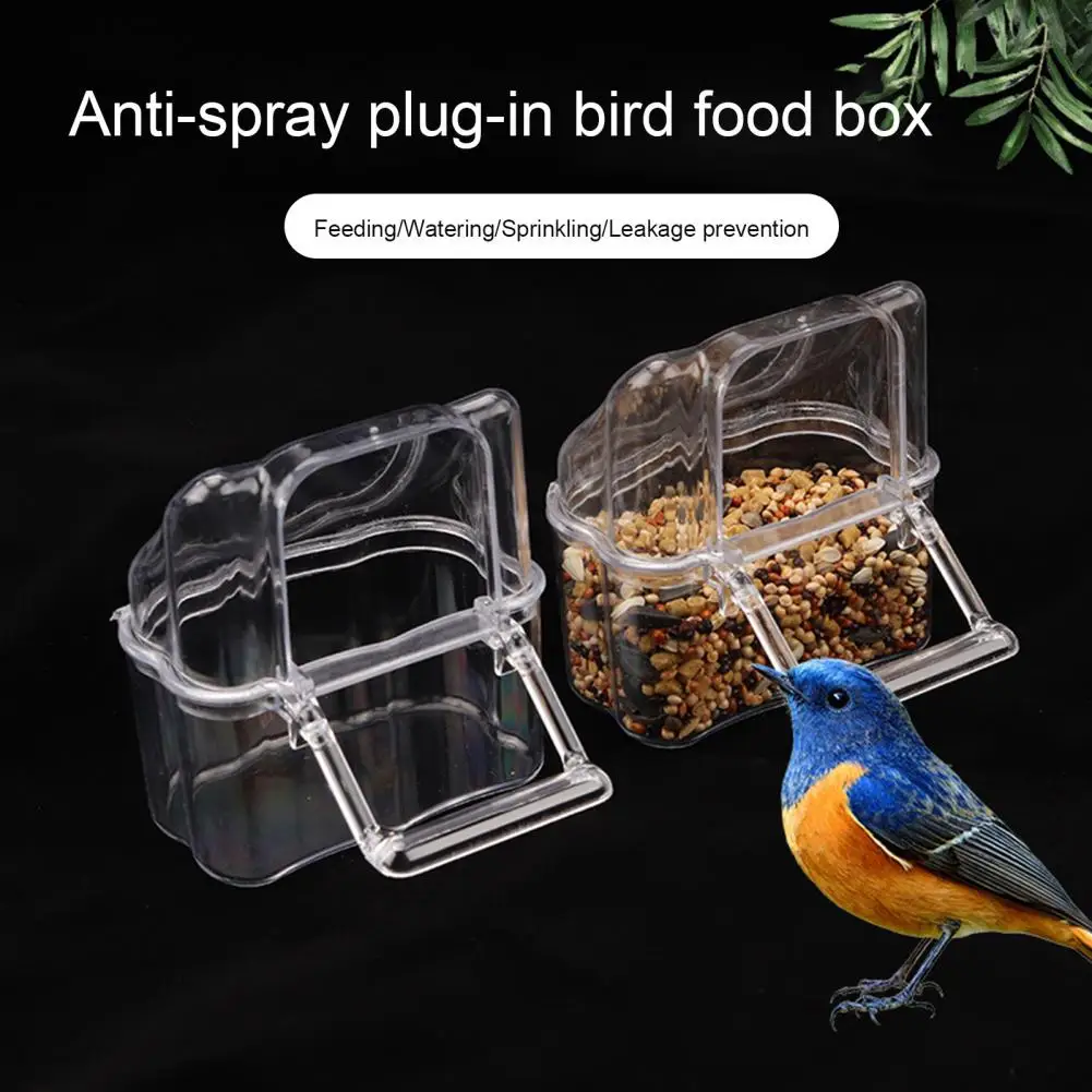 2Pcs-Bird-Feeders-For-Cages-Parrot-Feeder-Large-Capacity-Water-Bowl ...