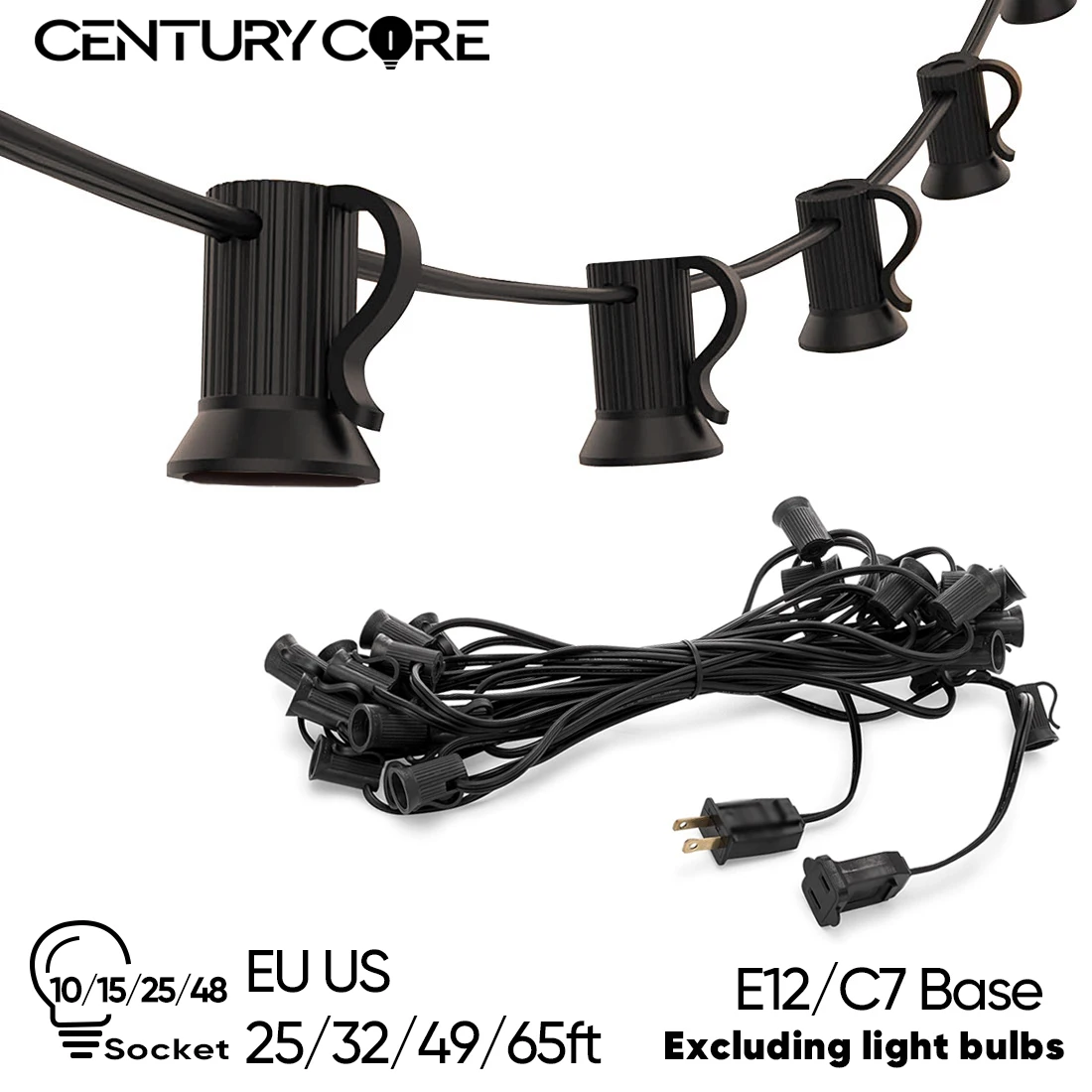 String-Light-E12-Sockets-C7-Base-Electric-Cable-EU-220V-US-110V-Lamp ...