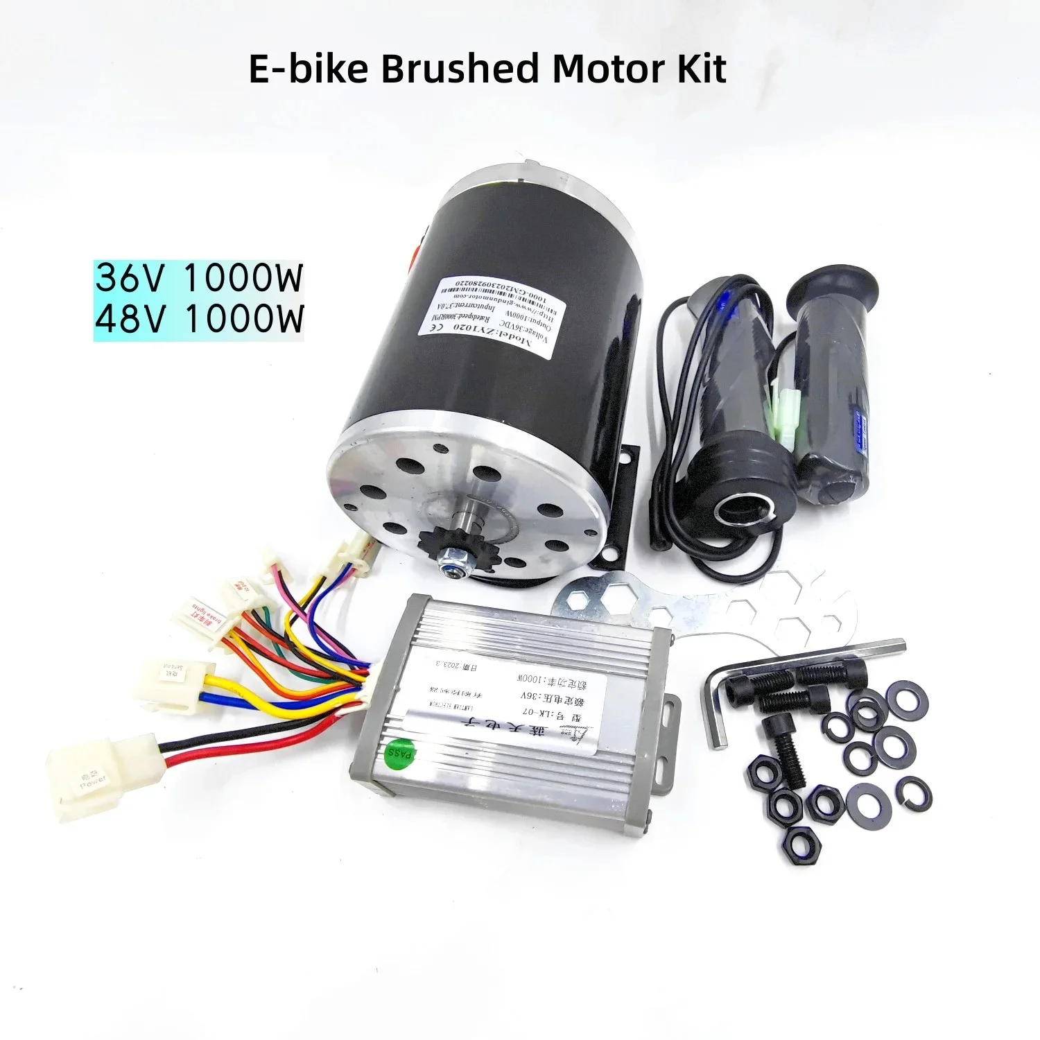 1000W-36V-48V-DC-Brushed-Motor-Kit-Controller-E-bike-Conversion-Kit ...
