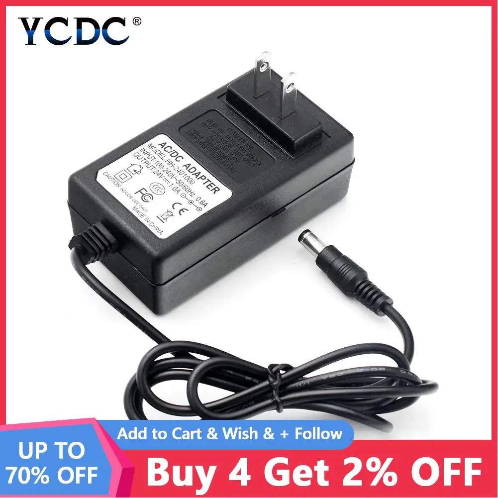 24v 1a Power Supply Adapter Transformer Charger For Led Strip Lights ...