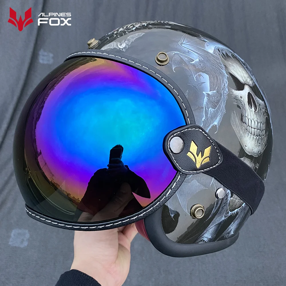 Universal-Motorcycle-Helmet-Visor-Lens-Retro-Motorbike-Helmet ...