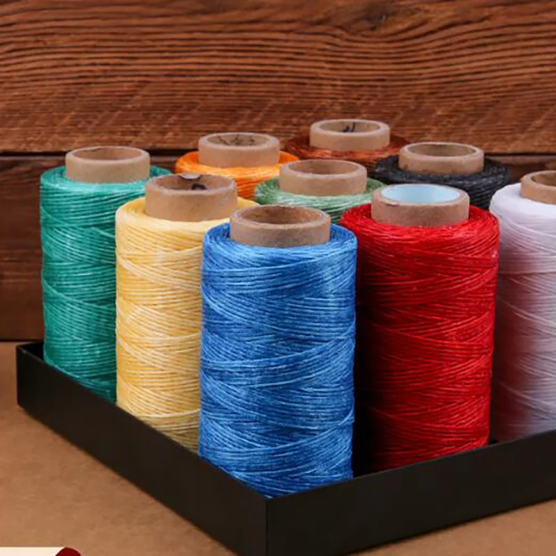 260m Flat Waxed Thread Leather Hand Sewing Stitching Cord 150D 1mm ...