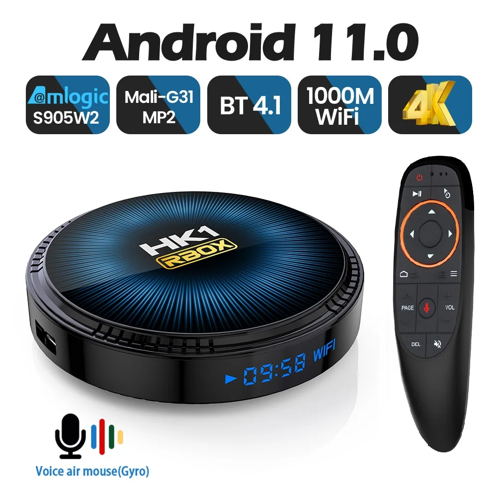 Transpeed 듀얼 와이파이 Mali G31 셋톱 박스, 안드로이드 11 TV 박스, Amlogic S905W2, BT4.1 ...