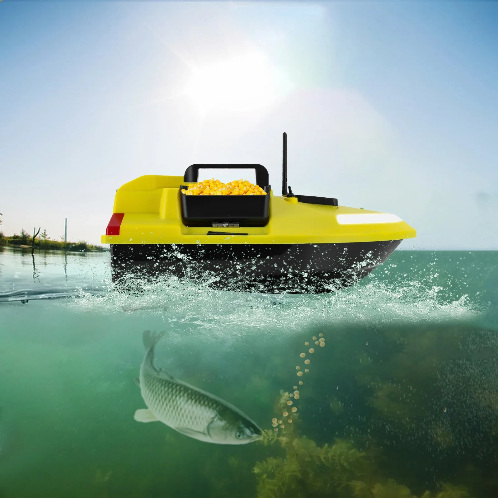 500 m GPS Feeding Boat Bait Boat W|Remote Control Bait Boat Large ...
