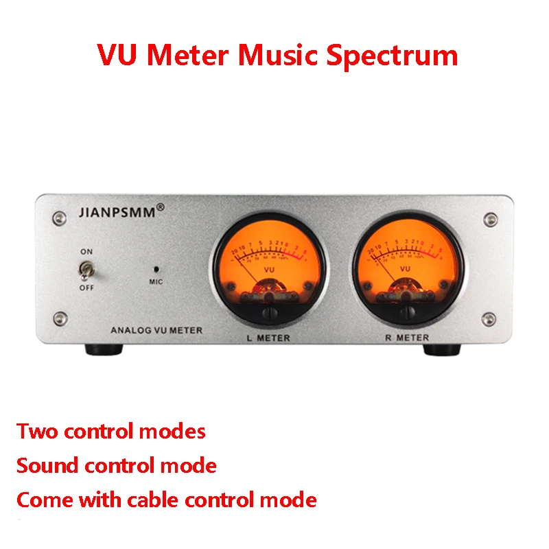 Dual-VU-Level-Meter-Music-Spectrum-Analyzer-Aluminum-Alloy-Panel-LED ...