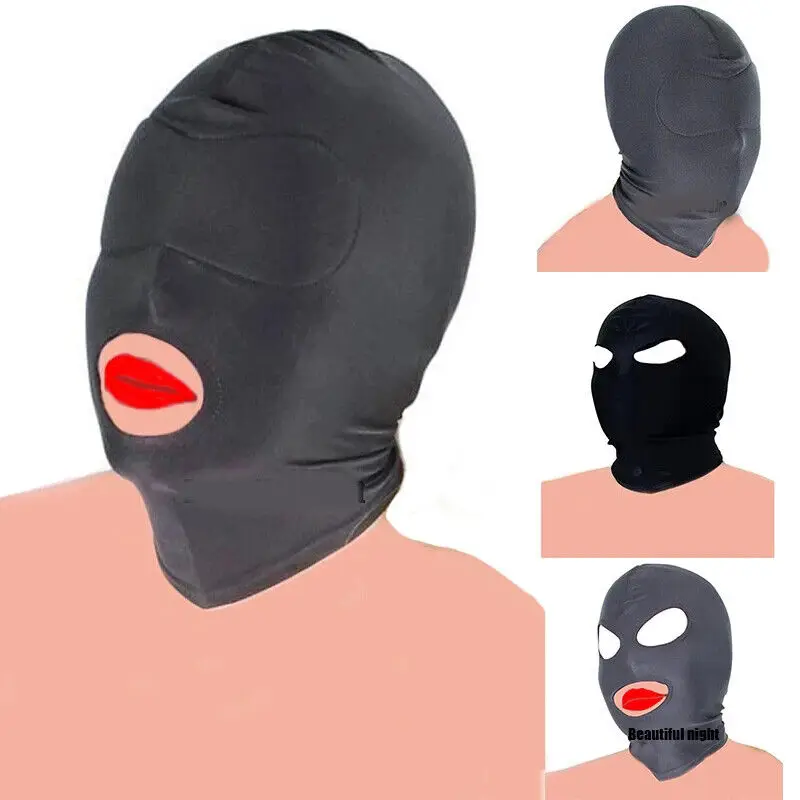 Spandex-Head-Hood-Elastic-Fabric-Open-Mouth-Hood-Mask-Stretchy-Head ...