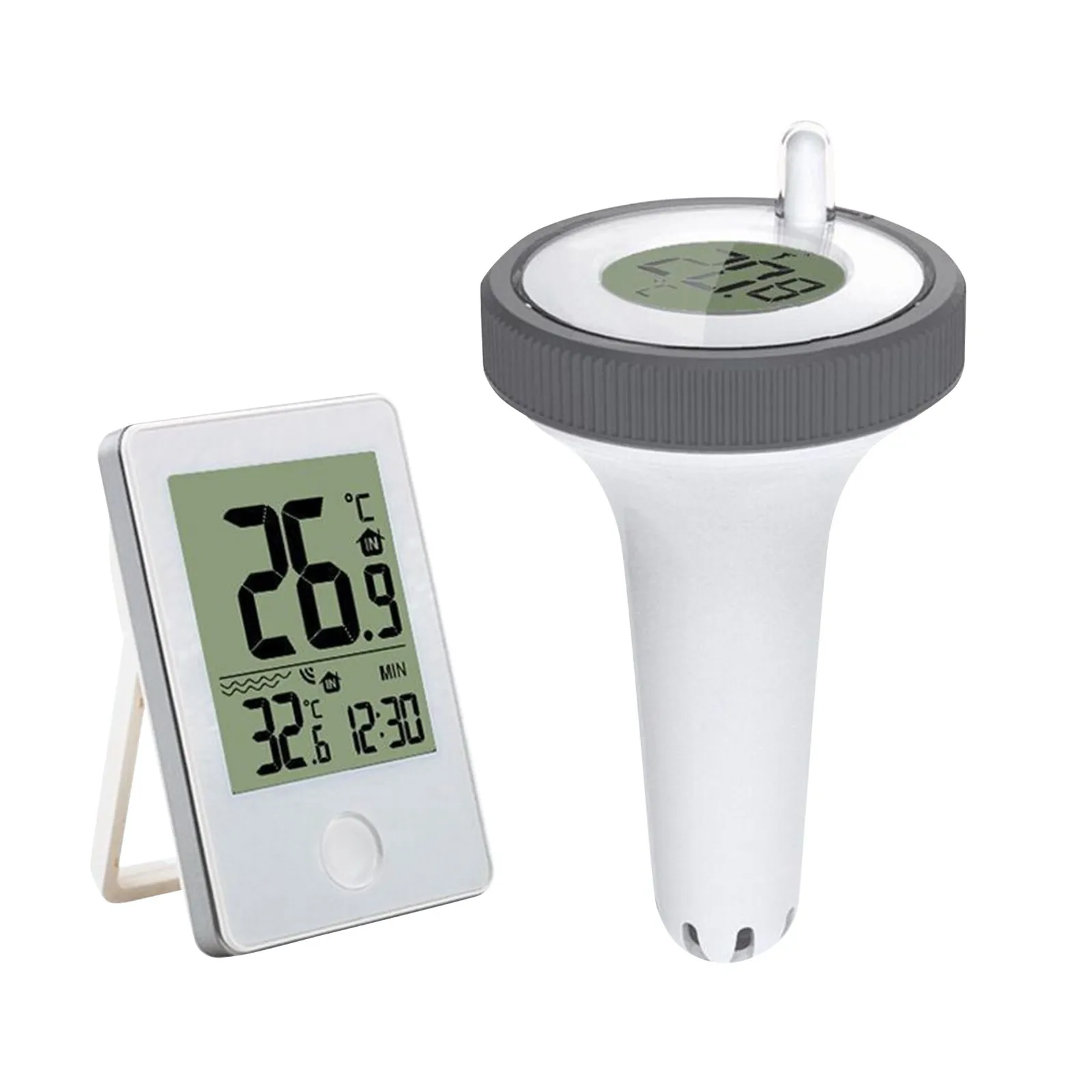 Wireless Floating Thermometer Easy Read Digital Pool Thermometer Water ...