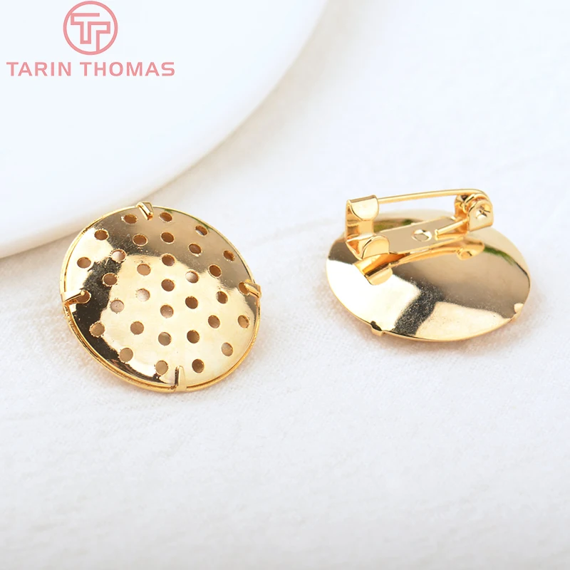 3340-6-Sets-20-5MM-24K-Gold-Color-Brass-Round-Brooch-Base-Brooch-Pins ...