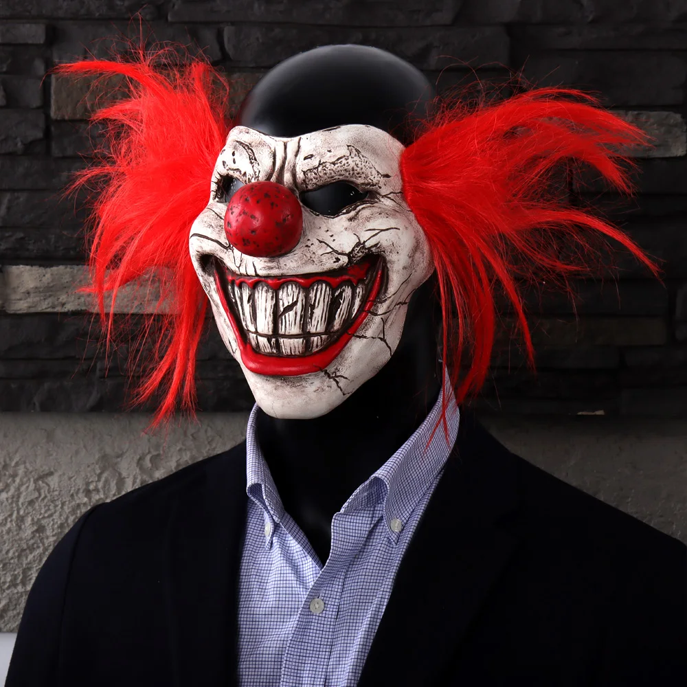 Horror-Clown Maske ‚Joker’s Grin‘ – Latex Halbgesichtsmaske im Sweet ...