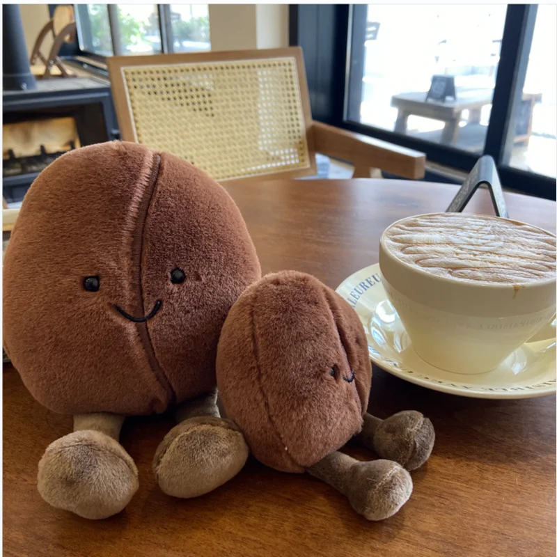 13-21cm-Stuffed-Brown-Coffee-Bean-Plush-Pillow-Funny-Food-Cushion-with ...