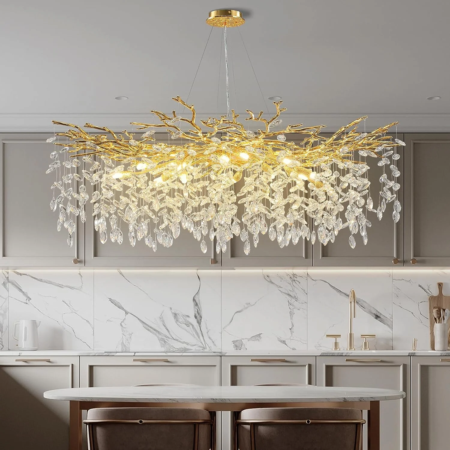 Rectangular Chandeliers Dining Room