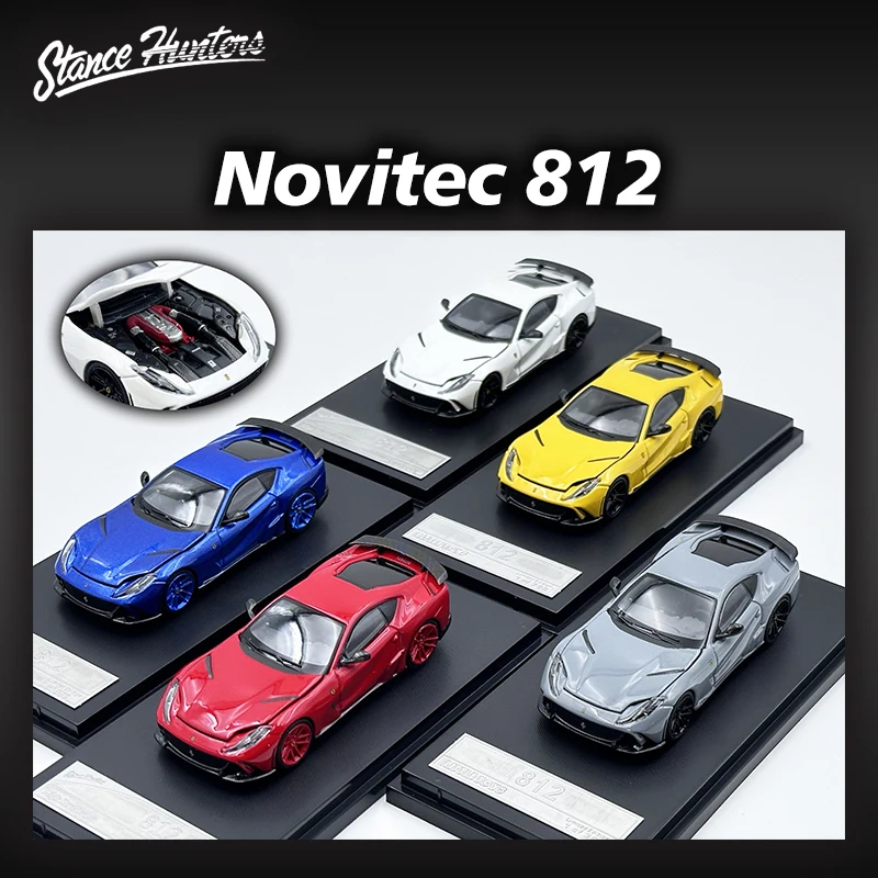 SH LT 1:64 Novitec 812 N Largo Hood Opened Diecast Diorama Car Model ...