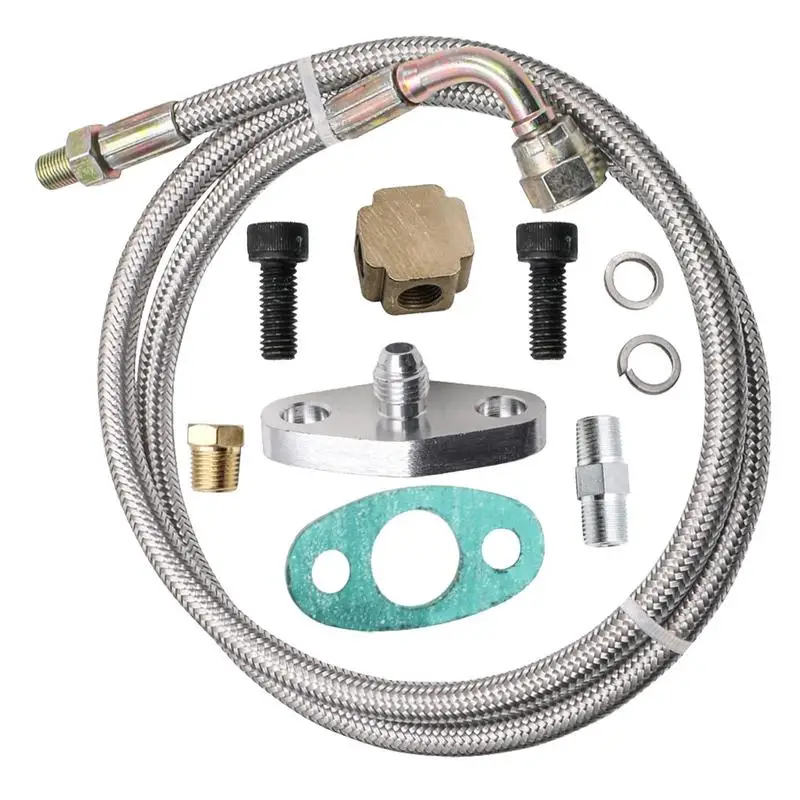 Universal Turbo Oil Feed Line Oil Return Line Oil Drain Line Kit Turbo ...