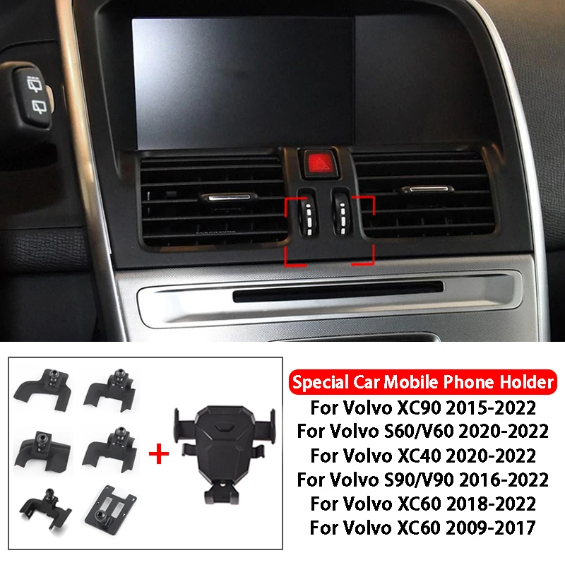 Car Phone Holder Air Vent Interior Dashboard Stand Support For Volvo ...