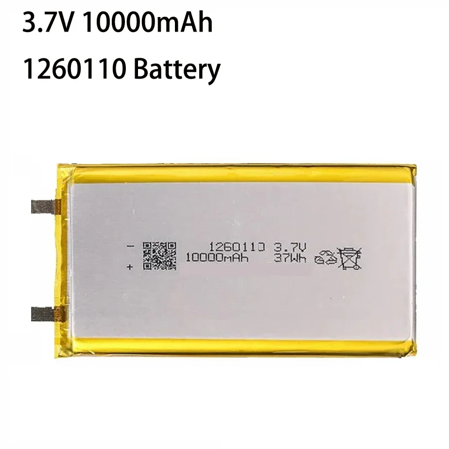 3.7V 10000mAh 1260110 Polymer Lithium Battery Use for Power Bank GPS ...