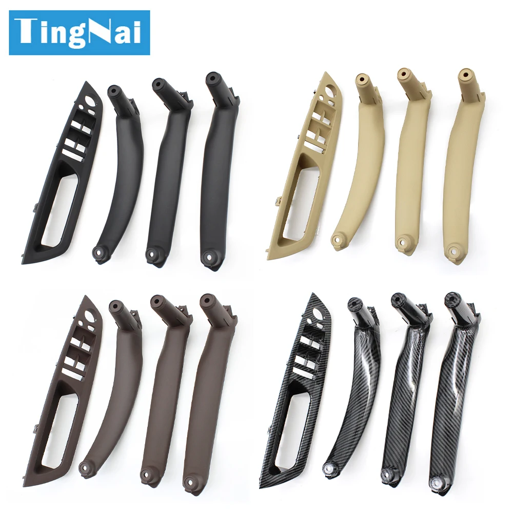 4pcs Set Car Interior Door Armrest Pull Handle Cover Trim Set For BMW ...