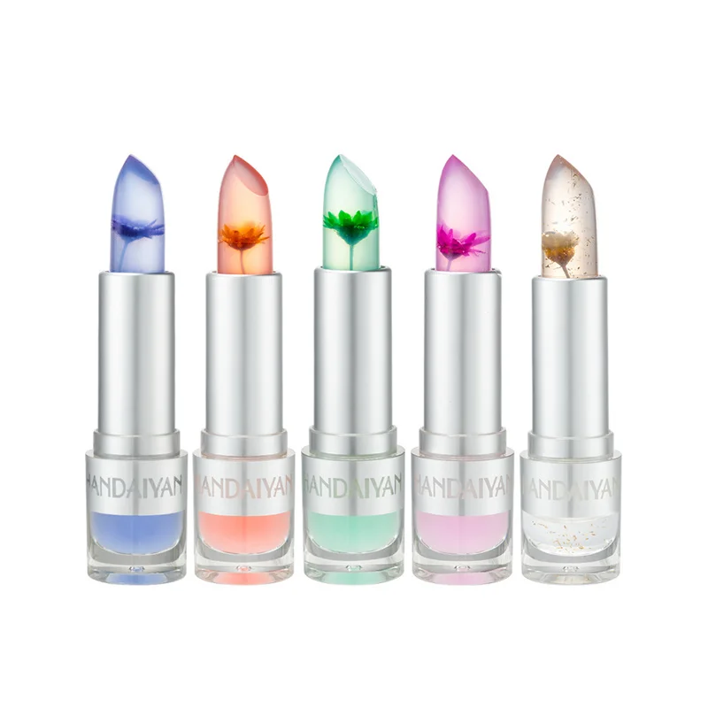 HANDAIYAN flowers warm jelly lipstick not easy to fade and not easy to ...