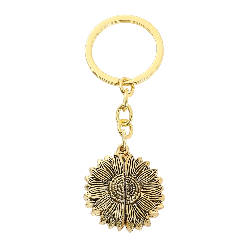Creative-Sun-Flower-Keychain-Fashion-Openable-Sunflower-Letter-Metal ...