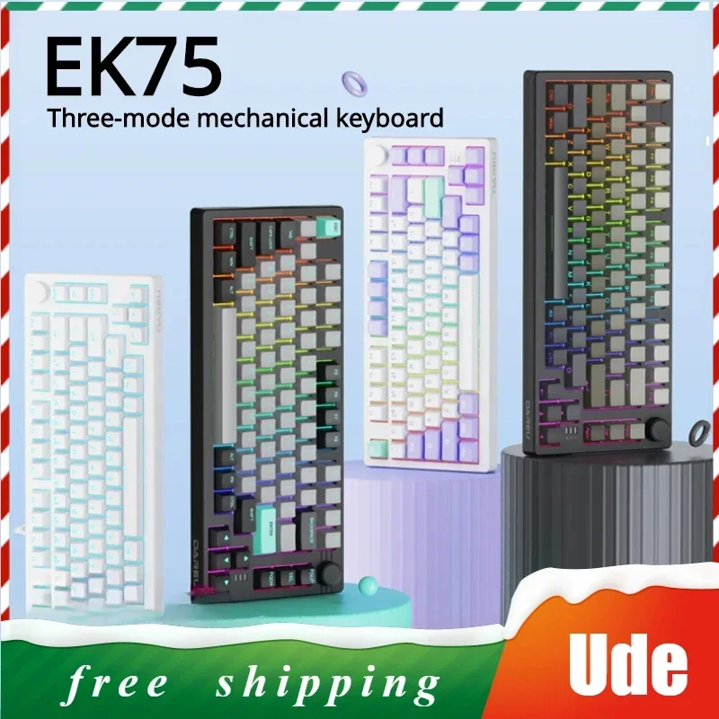 Dareu-EK75-Mechanical-Keyboard-Tri-Mode-Custom-2-4G-Wireless-Wired ...