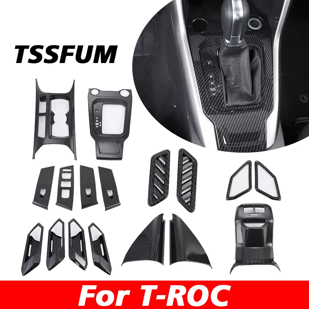 Auto-Innenraum-Kohle-faser-Full-Set-Aufkleber-Center-Control ...