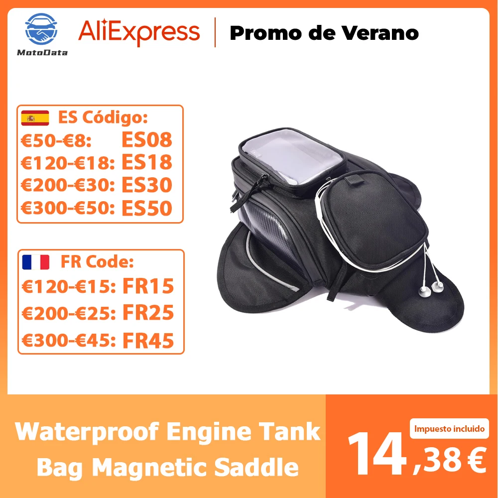 Waterproof Engine Tank Bag, Black Oil Fuel Tank Bag, Magnetic ...