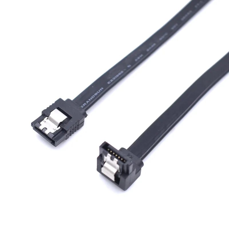30cm SATA 3 6GB Right Angle SATA Locking Black Serial ATA HDD SSD Data ...
