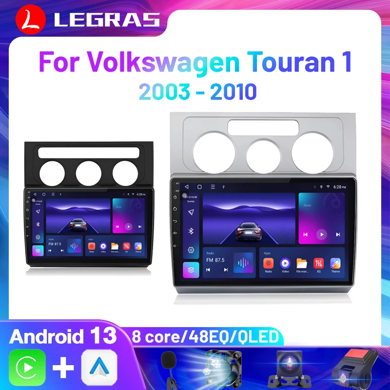 2Din-Android-Carplay-Android-Auto-for-Volkswagen-Touran-1-2003-2010-4G ...
