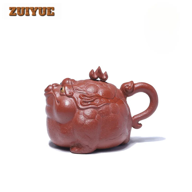 160ml-Elegant-Yixing-Purple-Clay-Teapots-Handmade-Golden-Toad-Pot-Raw ...