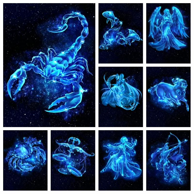 Zodiac-Sign-AB-Diamond-Art-Painting-Fantasy-Blue-Astrology-Twelve ...