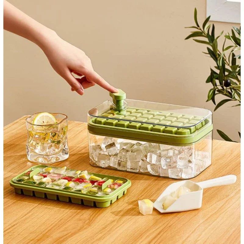 1pc-Ice-Box-Freezer-Tray-with-Lid-Ice-Cube-Tray-with-Lid-and-Trash-Can ...