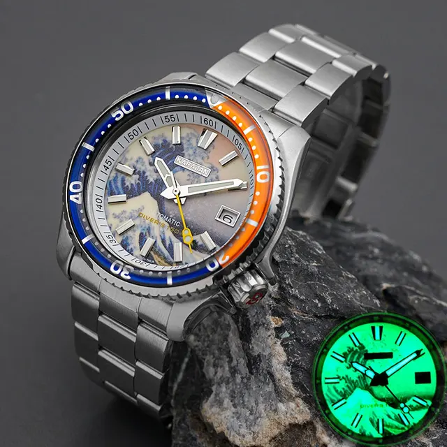 Seiko NH35 NH36 Automatic Movement 316L Stainless Steel Sapphire Glass ...