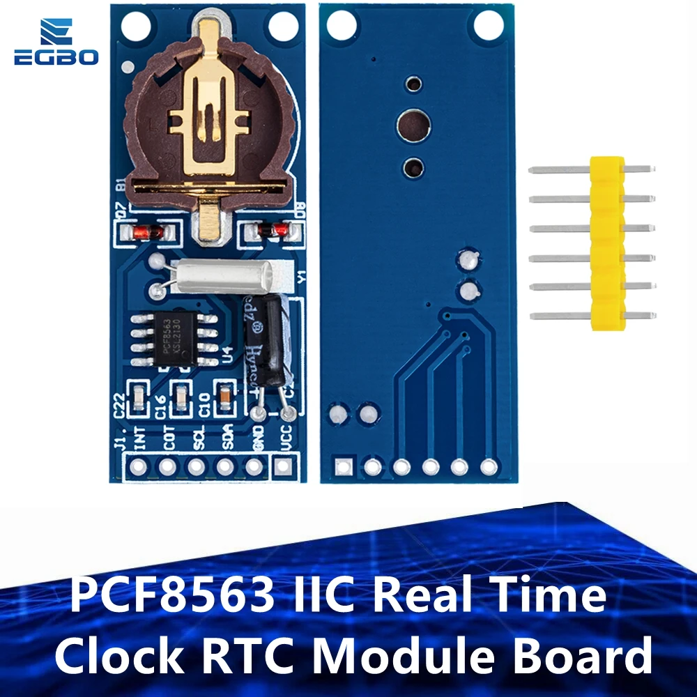 1PCS egbo New PCF8563 PCF8563T 8563 IIC Real Time Clock RTC Module Board Good than DS3231 ...