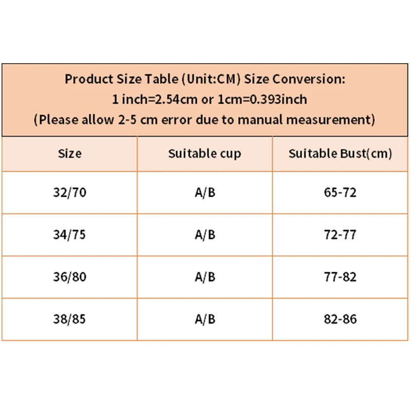 Children Bra Size Chart