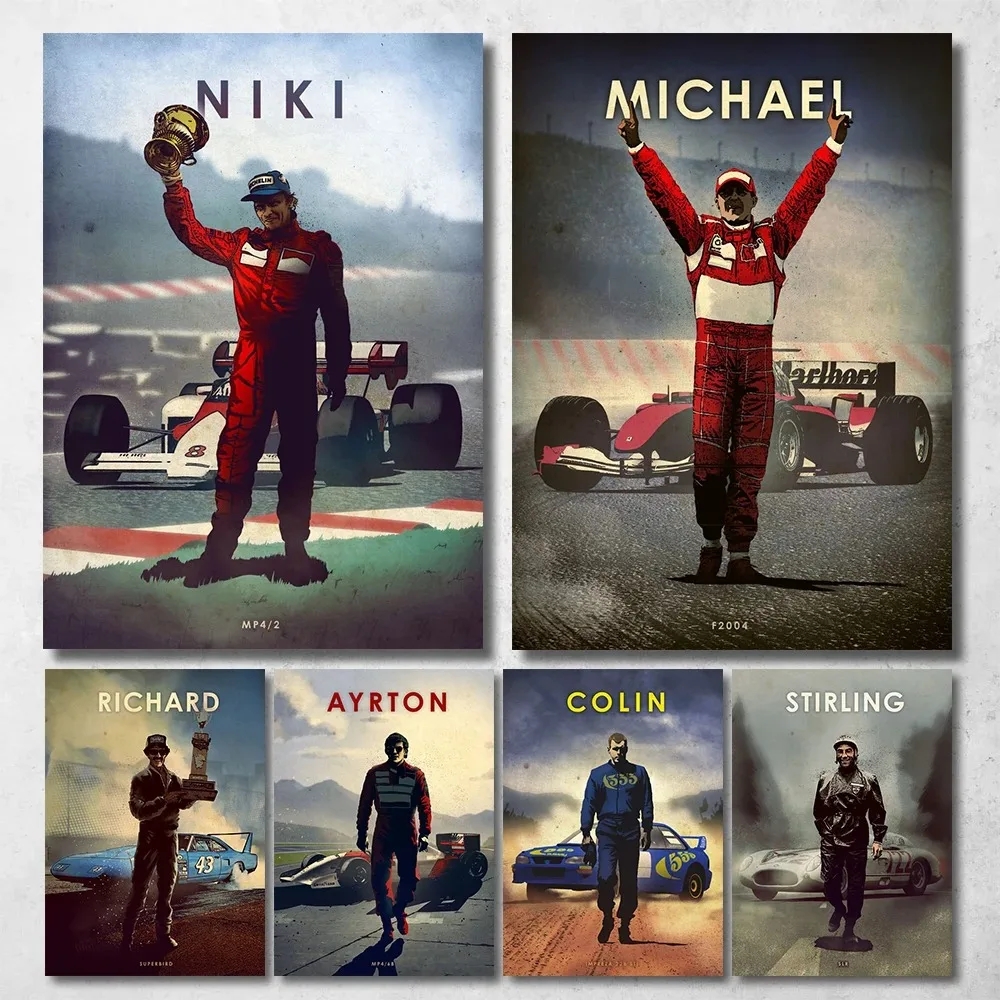 F1-Racing-Driver-Championship-Poster-Ayrton-Senna-Lewis-Hamilton ...