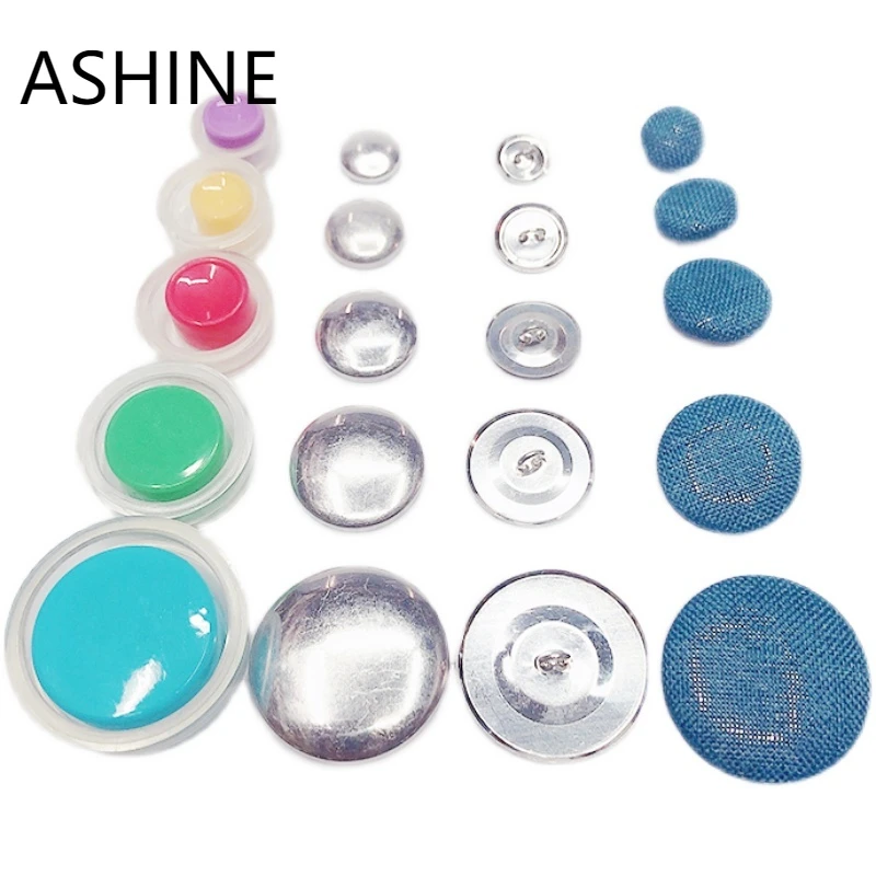 20set Fabric Cover Buttons Kit, DIY Button Craft Kits Handmade Cloth ...