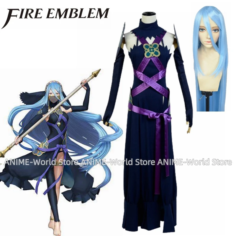 Game-Fire-Emblem-Fates-Azura-Dark-Dress-Cosplay-Costume-Custom-Made-Wig ...