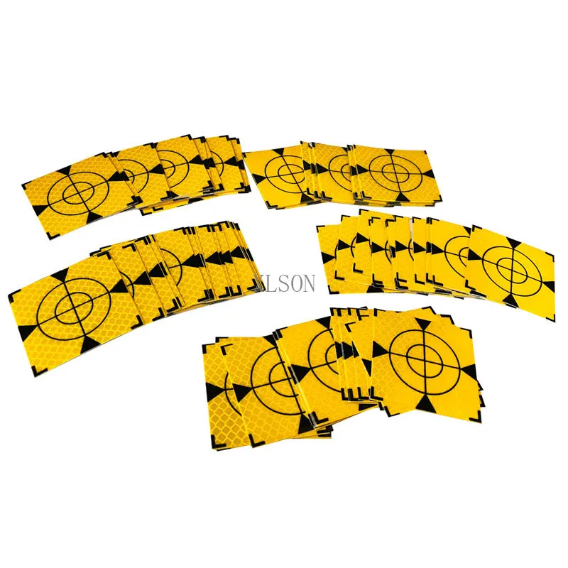 NEW-100PCS-REFLECTOR-SHEET-FOR-TOTAL-STATION-SURVEYING-YELLOW-TRIANGLE ...