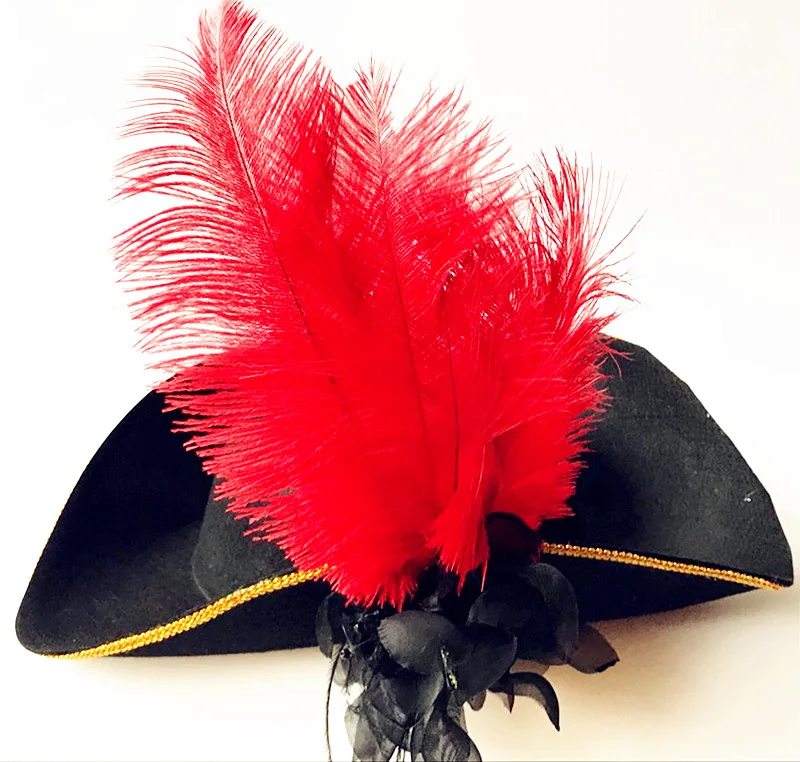 Pirate Captain Hat With Feather
